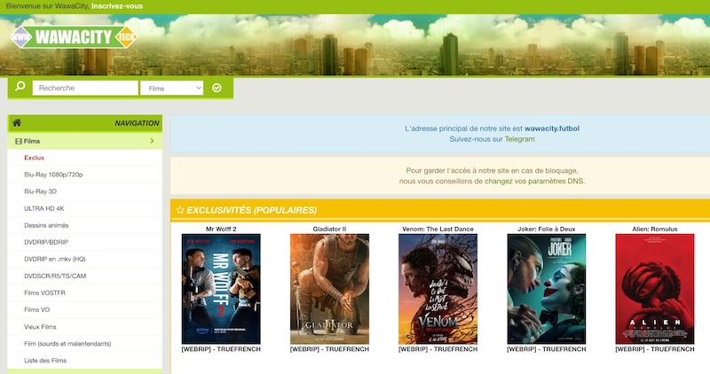 Wawacity nouvelle adresse en date du 2 novembre 2025