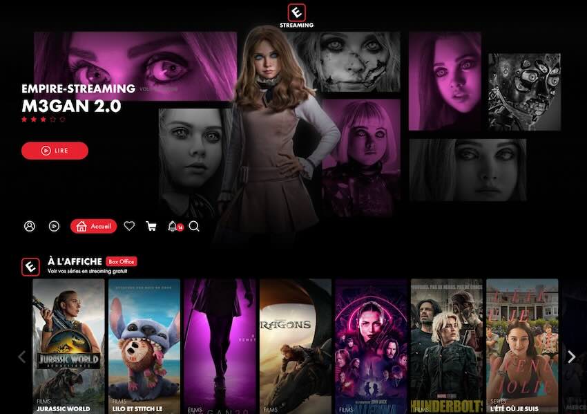 Empire Streaming, nouvelle adresse en date du 2 novembre 2025